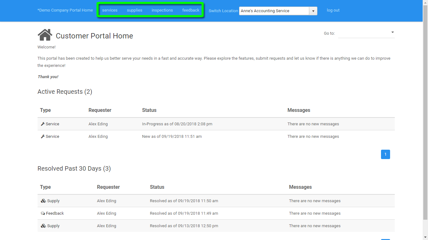 What Your Customer Sees on the Portal – Janitorial Manager