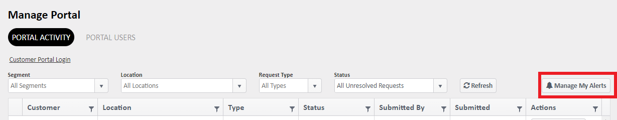 Customer Portal Alert Notifications – Janitorial Manager